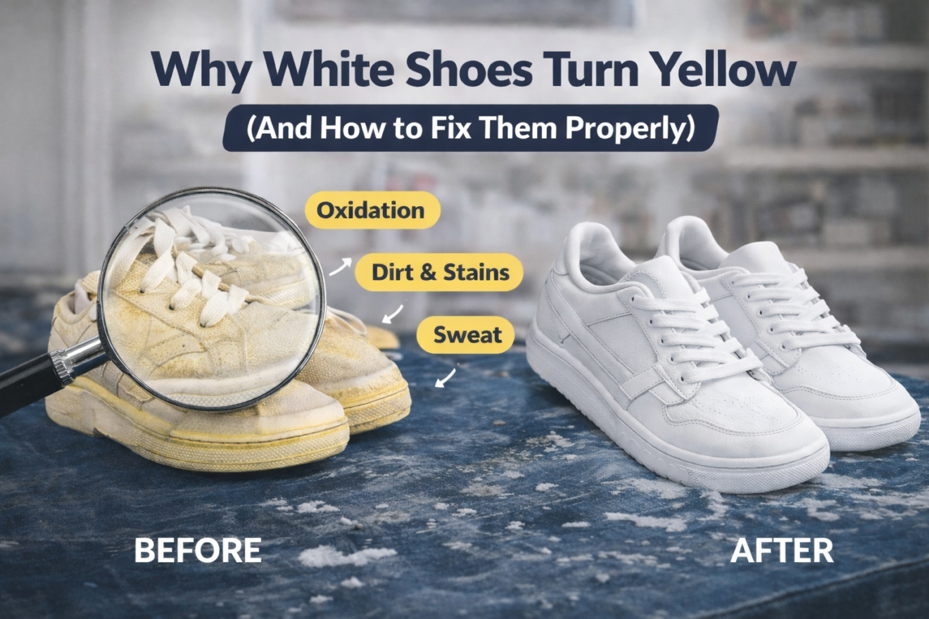 Why White Shoes Turn Yellow (And How to Fix Oxidized Soles Properly)